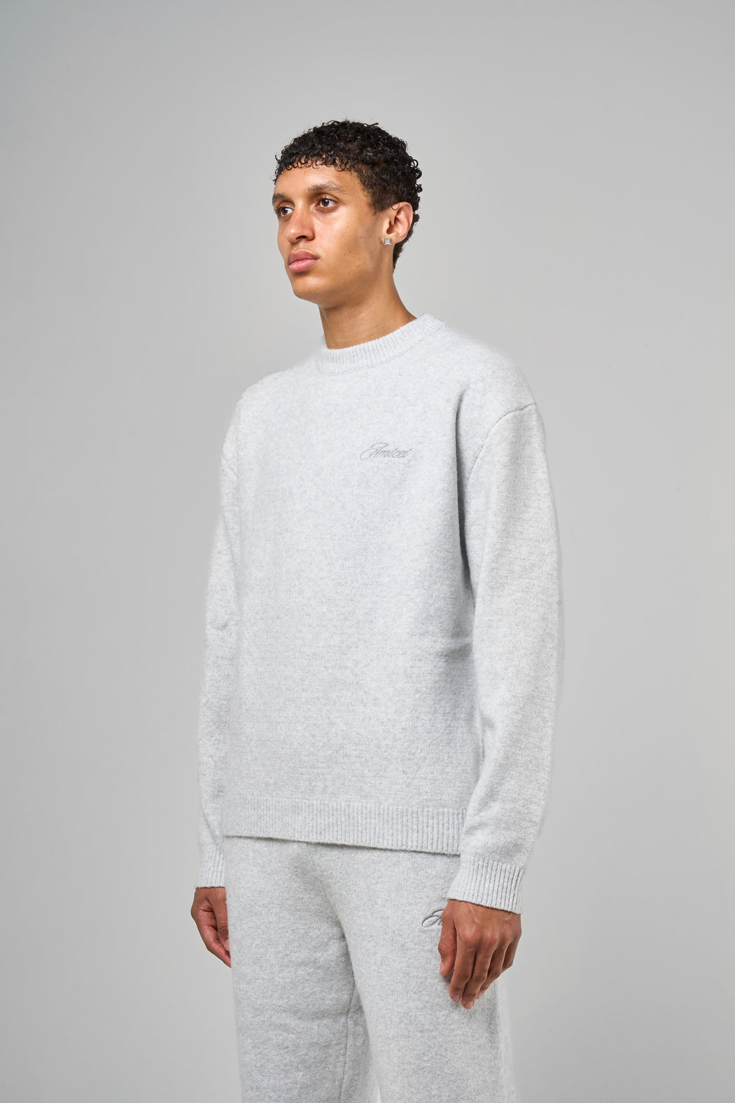 Dexter Grey Knitted Sweatshirt – Amicci